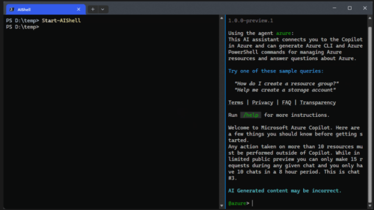 Windows PowerShell でAI Shell | グリッチのテックログ